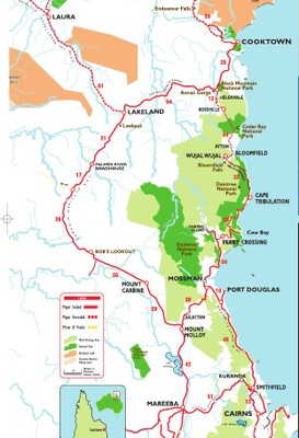 Getting Here map — Explore Cooktown and Cape York